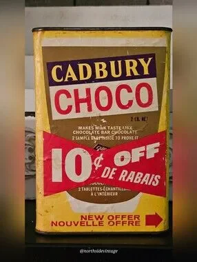 cadbury | Art | Cadbury Chocolate Choco Vintage Tin Advertising Yellow ...